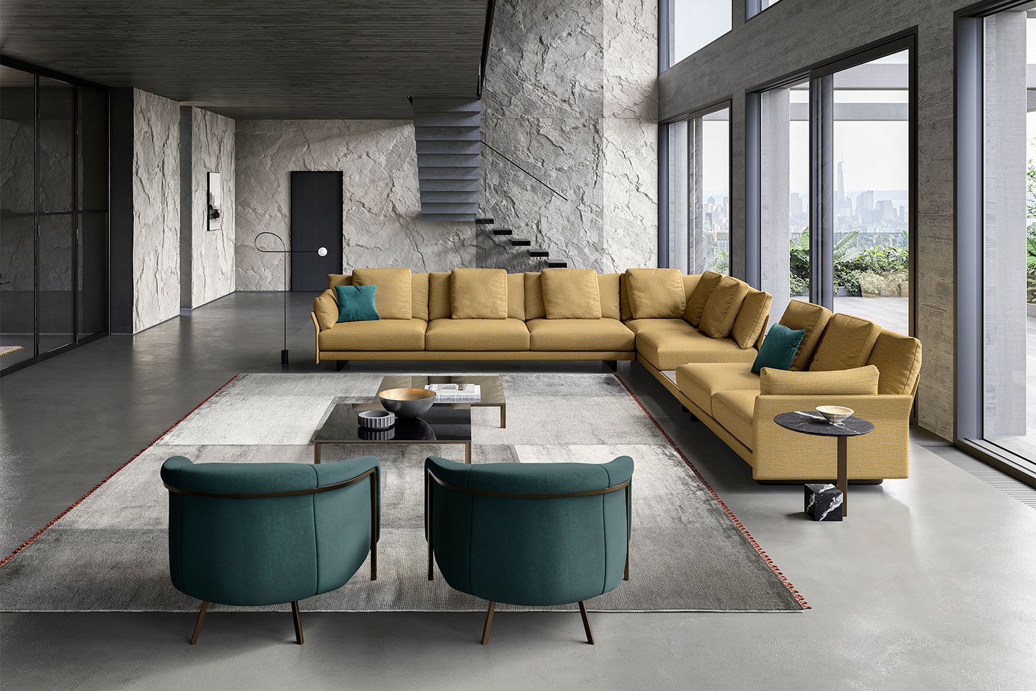Space saving sectional sofa Murphy BODEMA